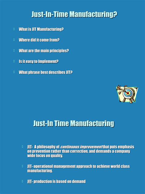 Jit Manufacturing Basics Download Free Pdf Lean Manufacturing Quality