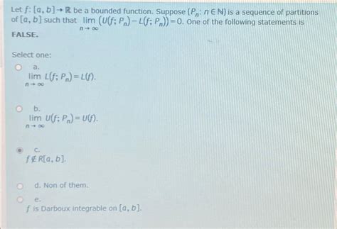 Solved Let F A B R Be A Bounded Function Suppose Chegg