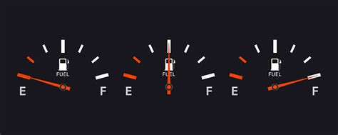 연료 게이지 스케일 세트 연료 미터 연료 표시등 가스 탱크 게이지 오일 레벨 탱크 바 미터 흰색 배경에 수집 연료 게이지 속도계 0명에 대한 스톡 벡터 아트 및 기타 이미지