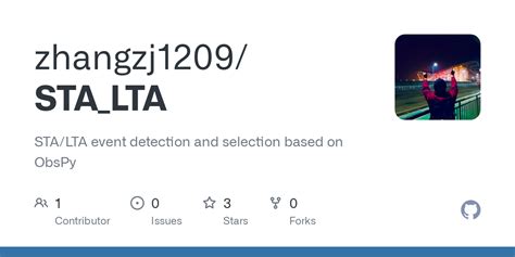 github zhangzj1209 sta lta sta lta event detection and selection