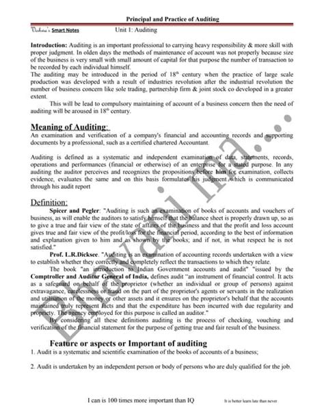 Substantive Procedures Auditing Study Notes Pdf
