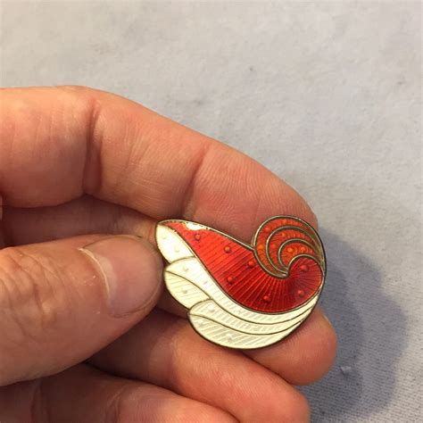 Norway Sterling Brooch Gem