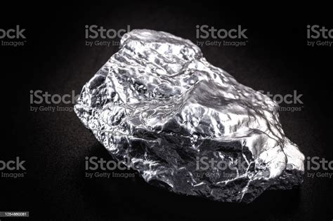 Chrome Elemental Specimen Sample Isolated On Black Background Mining