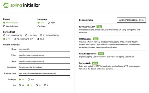 spring boot repositoryrestresource で crud の自動作成