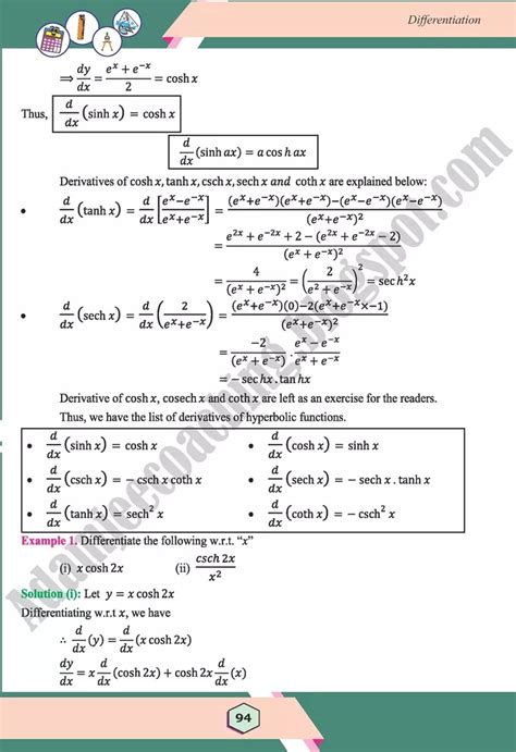 Adamjee Coaching Differentiation Mathematics Class 12th Text Book