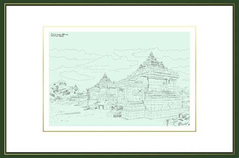 Premium Vector Sketch Candi Kalasan Kalasan Temple Indonesian Eps 10