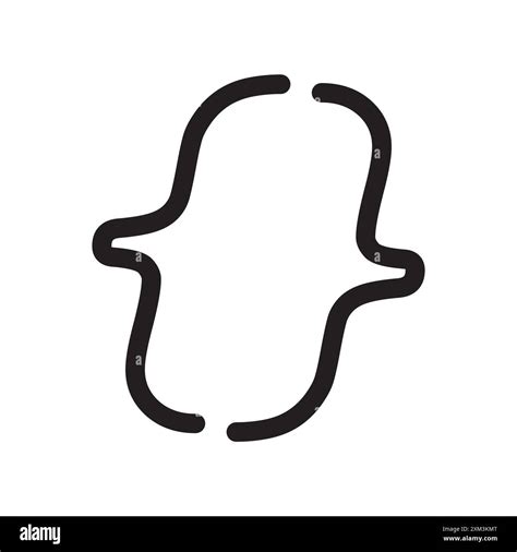 Font Brackets Icon Black Line Art Vector In Black And White Outline Set Collection Sign Stock