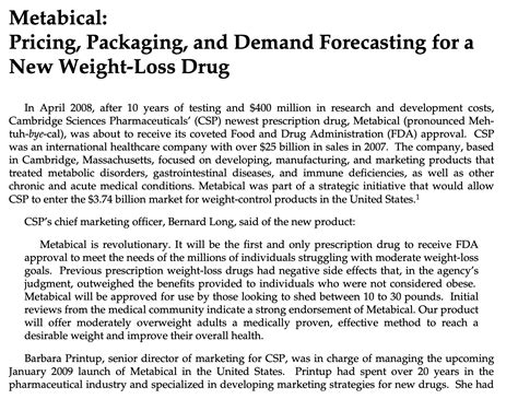 [solved] Metabical Pricing Packaging And Demand Forecasting For A New Course Hero