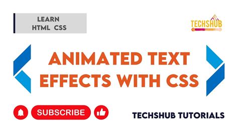 Animated Text Effects With Css Techshub Online Tutorials Youtube