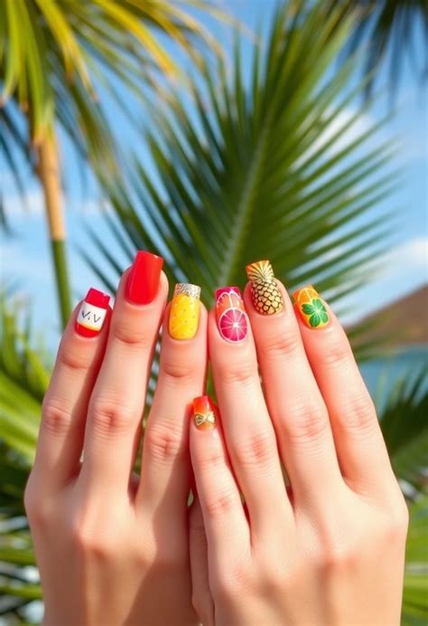 Fruit Inspired Summer Nails In 10 Minutes