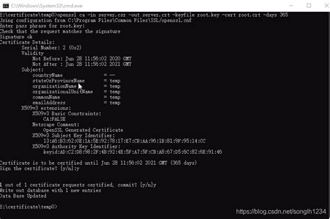 openssl生成https证书 卡农 博客园
