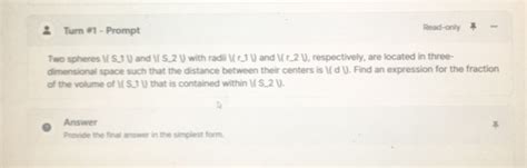 Turn Prompt Read Only Two Spheres U S U Studyx
