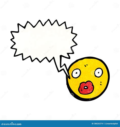 Cara Del Emoticon De La Historieta Ilustración Del Vector Ilustración