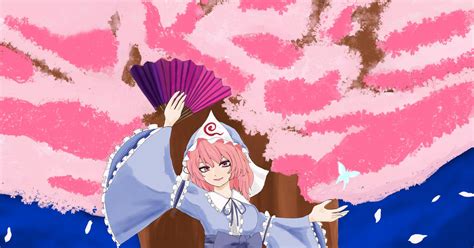 西行寺幽々子 幽雅に咲かせ あまかぜのイラスト Pixiv