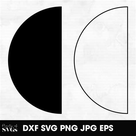 Half Circle Svg Files Half Circle Shape Outlinefill Svg Semicircle