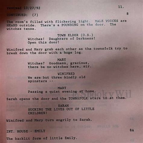 Hocus Pocus Exploring The Original Script Part 1 Spooky Wil