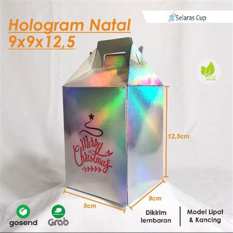 Jual ISI Box Hampers Hologram Natal Kotak Kado Gift Box Dus Toples Lucu Cantik Bagus Bisa