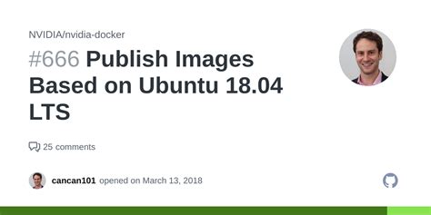 Publish Images Based On Ubuntu LTS Issue NVIDIA Nvidia Docker GitHub