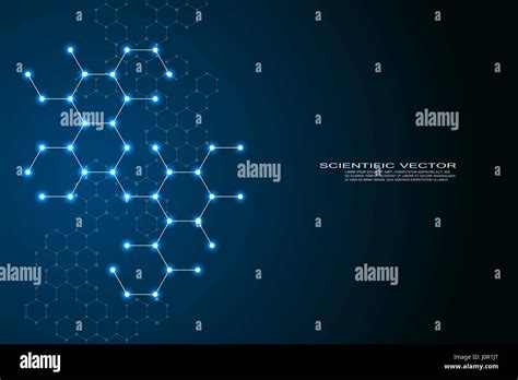 Hexagonal Structure Molecule Dna Of Neurons System Genetic And