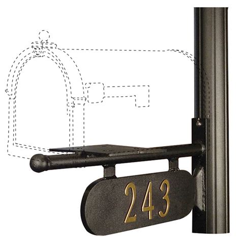 Pacific Front Single Mailbox Mounting Bracket Forsite