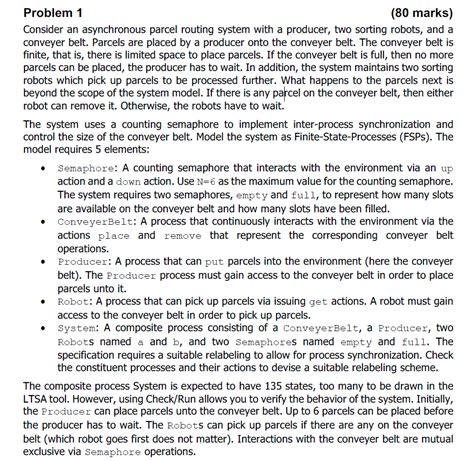 Solved Problem Marks Consider An Asynchronous Parcel Chegg