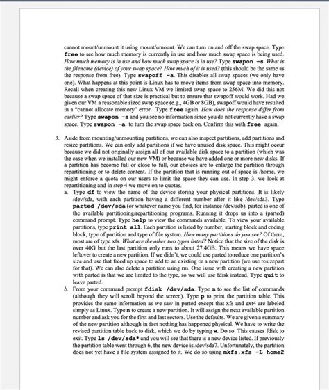 Solved CIT Lab Linux File Systems Part II Due Date Chegg Com