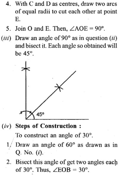 construct the following angles using ruler and a pair of compass only