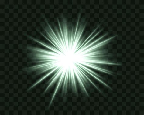 Premium Vector Abstract Green Star Explosion Glowing Starburst Effect Isolated On Dark