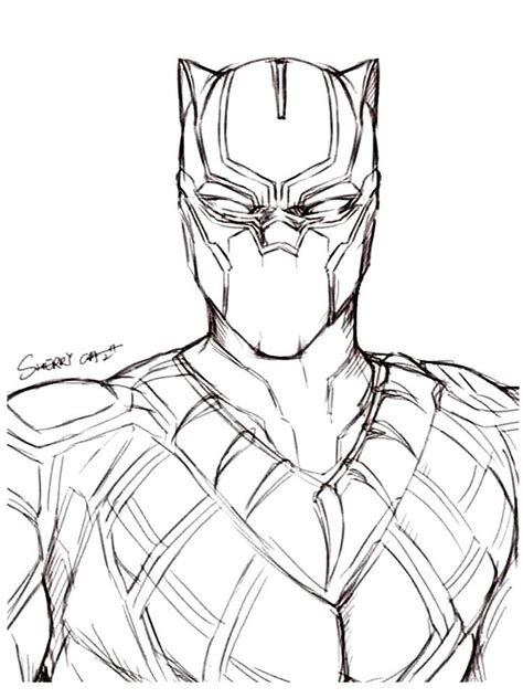 Free Printable Black Panther Coloring Pages