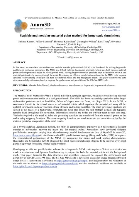 PDF Scalable And Modular Material Point Method For Large Scale Simulations