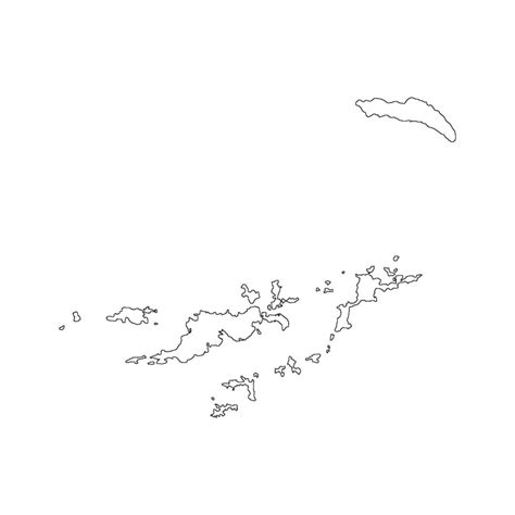 British Virgin Islands Blank Outline Map 53303357 Vector Art At Vecteezy