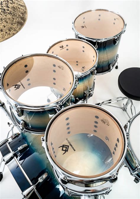 Emmeth Drums Alpha Series Blackblue Burst Owl Classic Cymbals