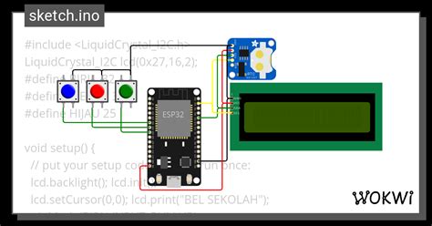 Bel Otomatis SMKN 1 Merdeka Wokwi ESP32 STM32 Arduino Simulator