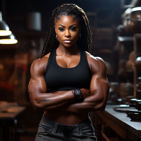 Ripped Super Muscular Black Girl Bodybuilder By Mike Gallagher Playground