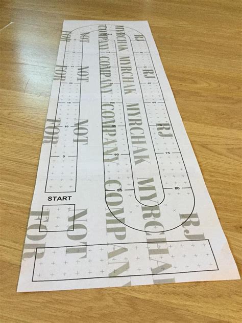 Large Cribbage Board Hole Pattern Paper Template Digital Etsy