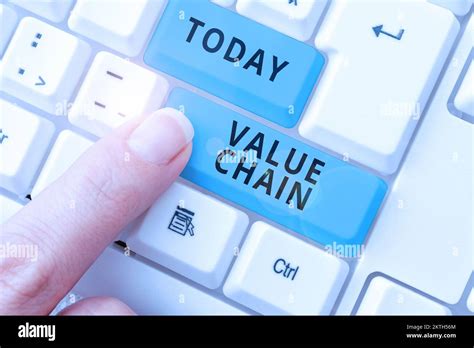 Writing Displaying Text Value Chain Internet Concept Business