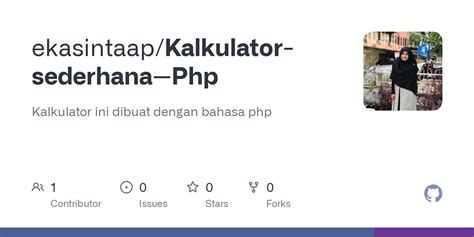 Github Ekasintaapkalkulator Sederhana Php Kalkulator Ini Dibuat