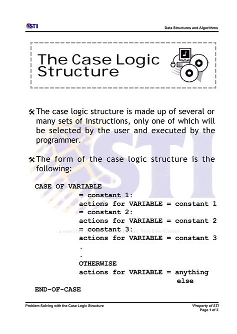 8 Problem Solving With The Case Logic Structure Pdf