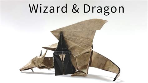 Wizard And Dragon 마법사와 드래곤 종이접기 마법사 접기 드래곤 접기 Timelapse Hojyo