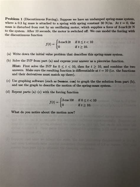 Answered Differential Equation Question Bartleby