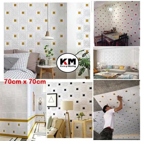 Jual KM Wallpaper Foam Motif Batik D Bata Cm X Cm Premium Wall Paper Sticker Tebal MM Di