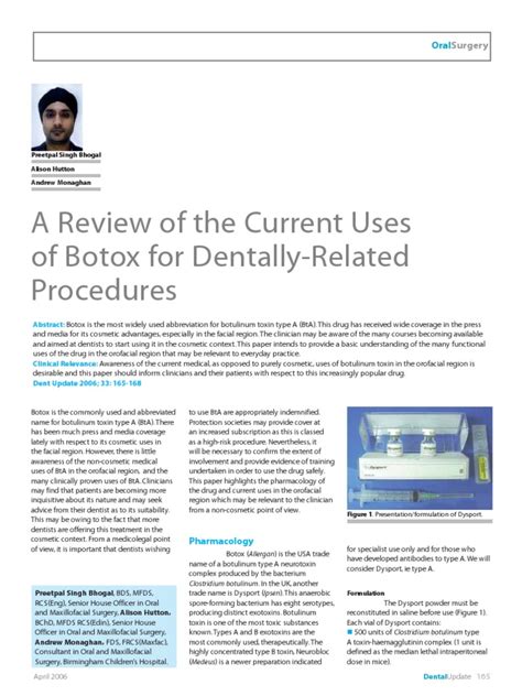 Botox Pdf Neuromuscular Junction Medical Specialties