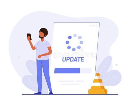 system or web application upgrade procedure concept of software