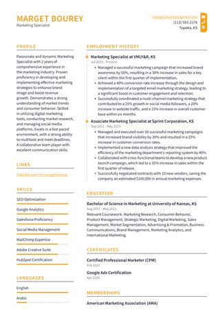 IBM Marketing Specialist Resume Examples ResumeCat