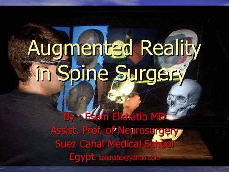 Augmented Reality In Spine Surgery Ppt