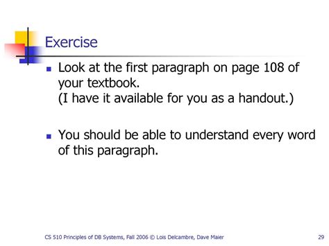 Cs589 Principles Of Db Systems Fall 2008 Lecture 4e Logic Model Theoretic View Of A Db Lois