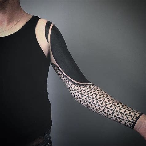 Full Sleeve Black Geometric Tattoo Tattoogrid Net