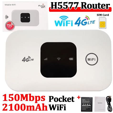 H5577 4g Lte Wifi Router 2100mah Portable Pocket Wifi Router Mobile
