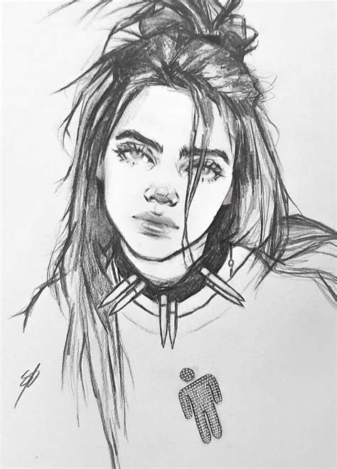 Billie Elish Drawing Aesthetic